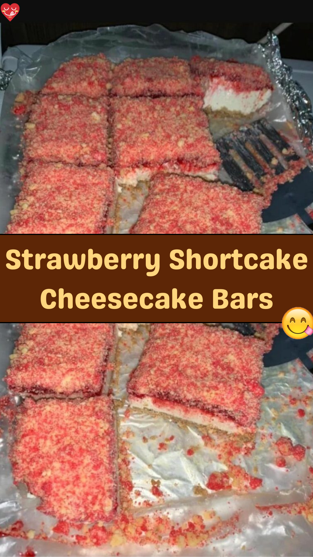 Strawberry Shortcake Cheesecake Bars - Family Dinner Recipes