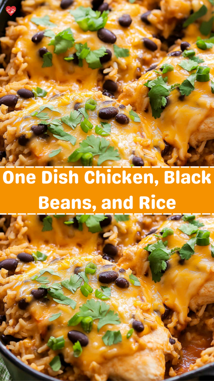 One Dish Chicken, Black Beans, and Rice - Family Dinner Recipes
