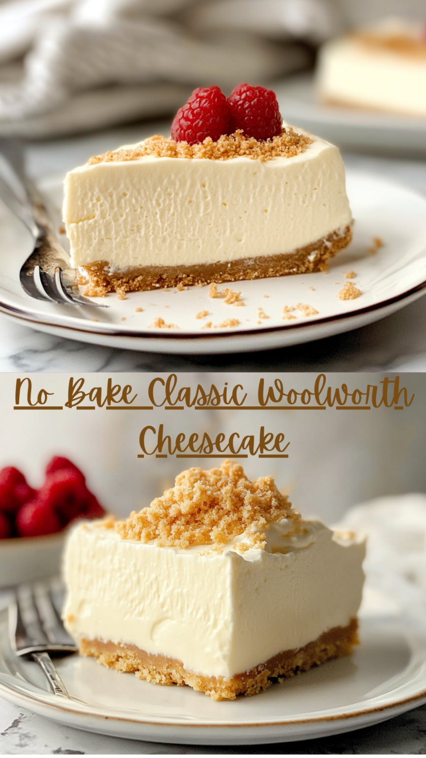 No Bake Classic Woolworth Cheesecake - Family Dinner Recipes