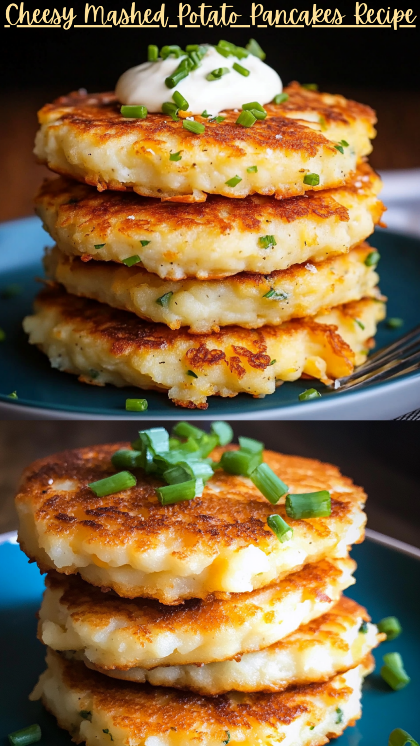 Cheesy Mashed Potato Pancakes Recipe - Family Dinner Recipes