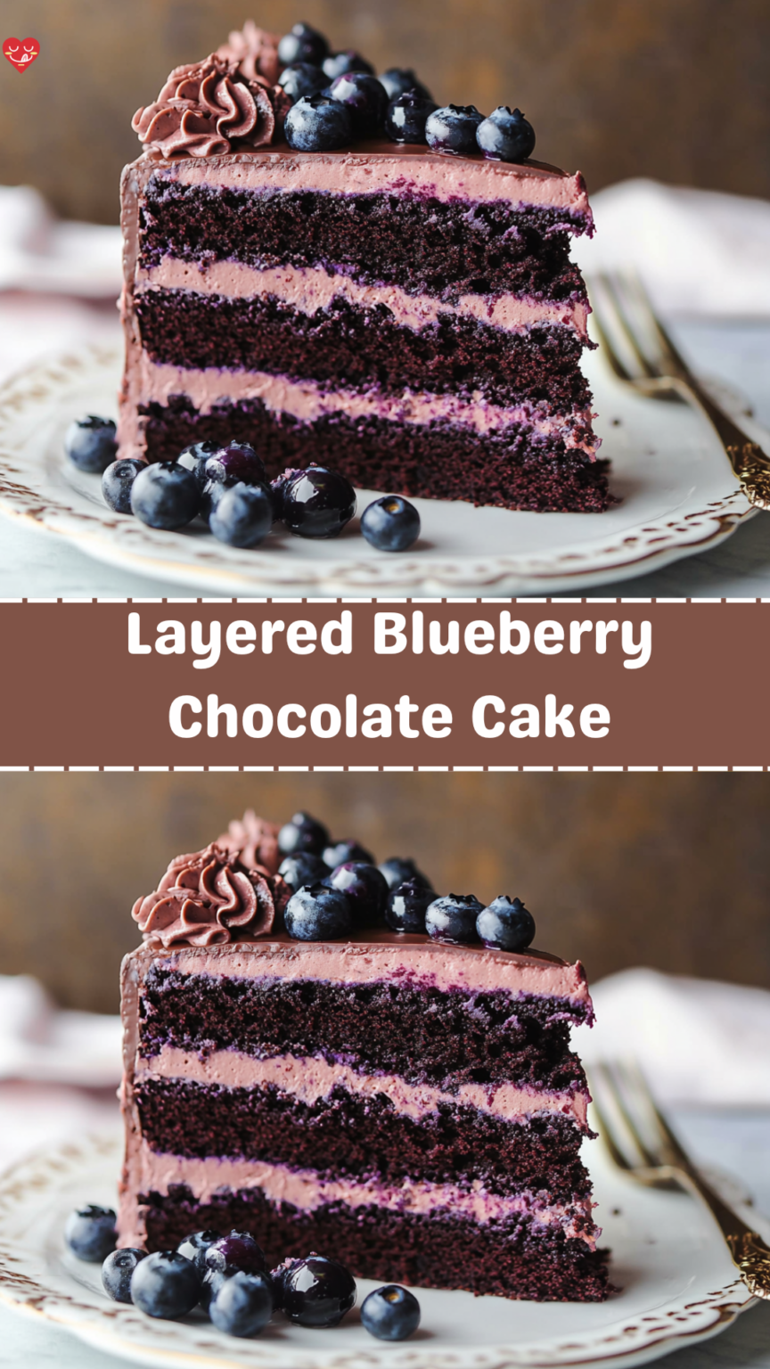 Layered Blueberry Chocolate Cake - Family Dinner Recipes