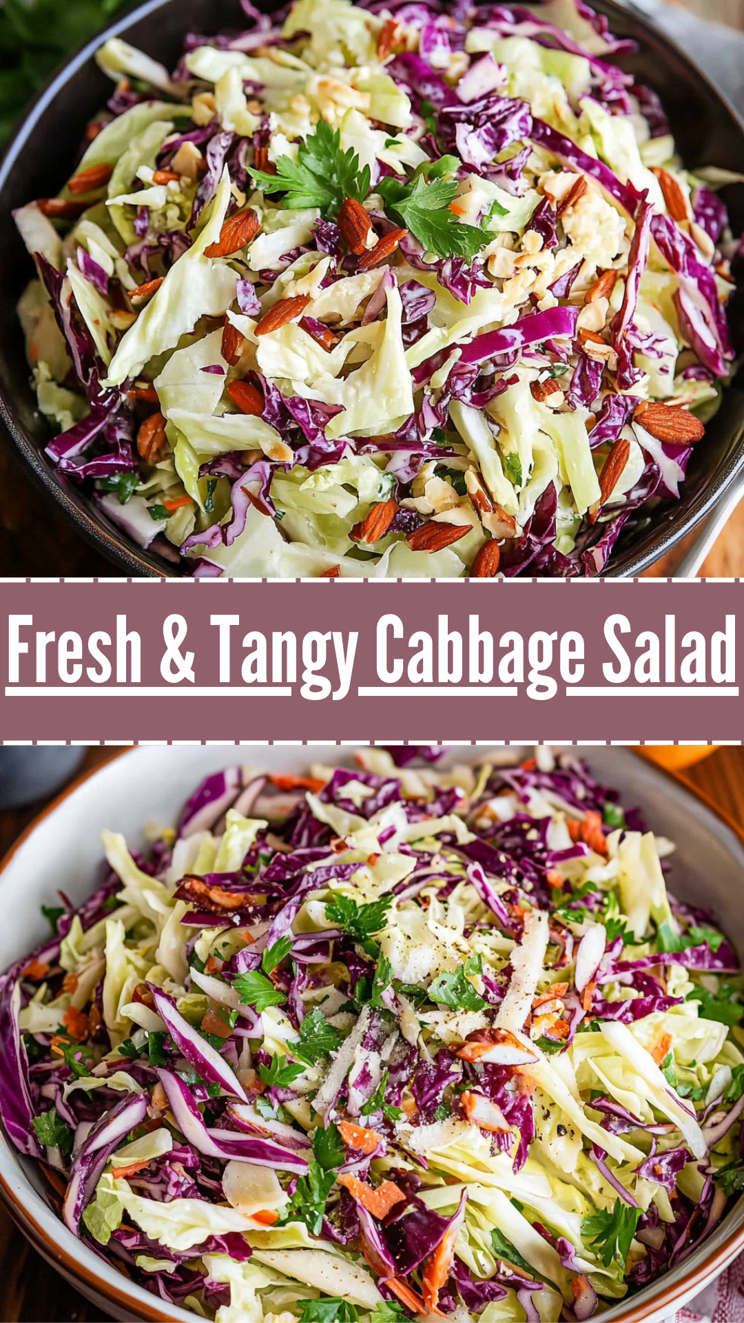 Fresh & Tangy Cabbage Salad - Family Dinner Recipes